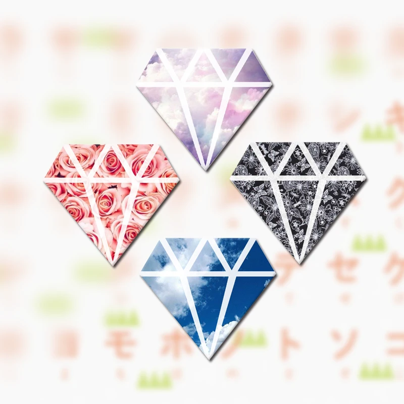 1 PC Diamond Shaped Acrylic Badges Kawaii Badge Icons on The Backpack ...