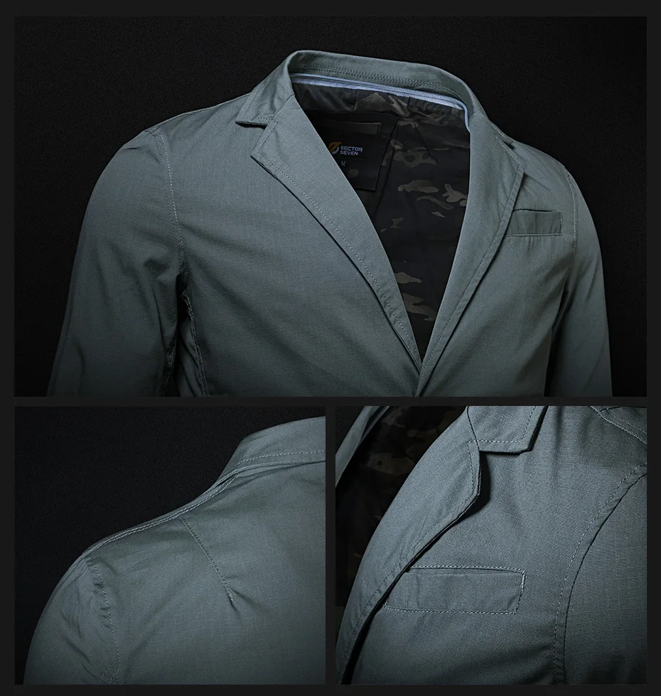 SECTOR SEVEN 2020 new Waterproof Military Style Suit Jacket Male ...