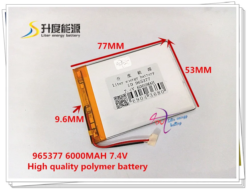 7.4V 6000mAH 965377 Polymer lithium ion / Li ion battery for tablet pc ...