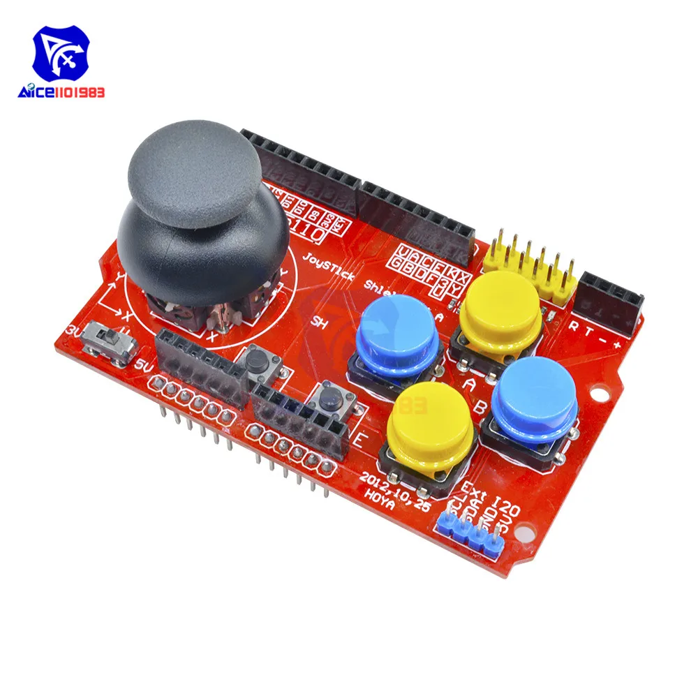 【Universal Car Parts Store】Gamepads JoyStick Keypad Shield for Arduino Nk 5110 I2C 3.3V ...