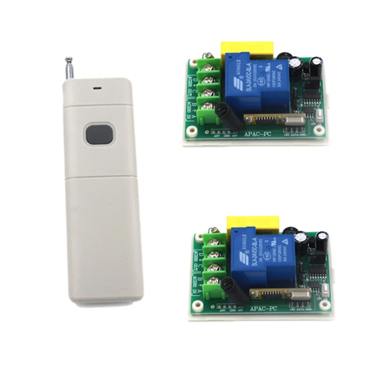 Two 30A high power 220V 1CH Remote control switch + One 1000m remote ...