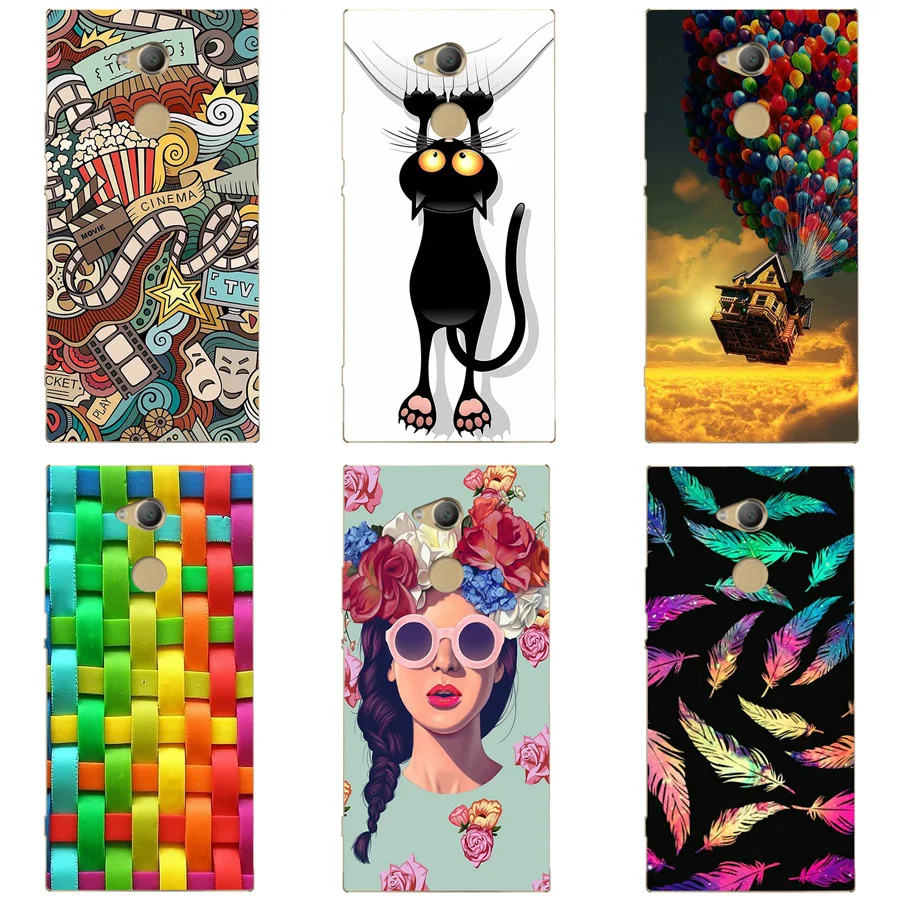 For Sony Xperia XA2 Ultra Case 6.0 inch Painted Soft Silicone TPU Back ...