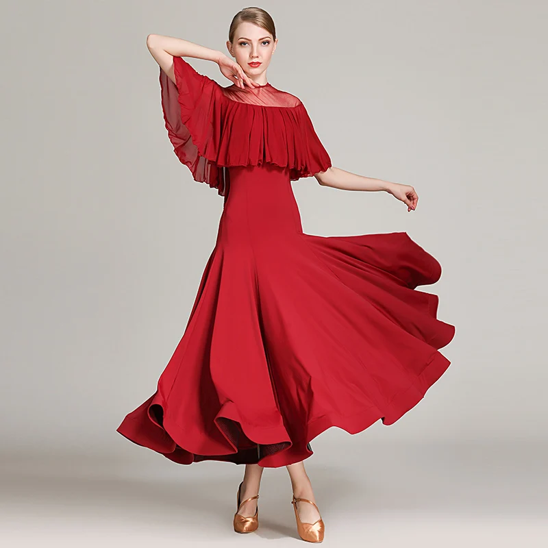 New Arrival Ballroom Dance Competition Dresses For Women Ruffle Salsa ...