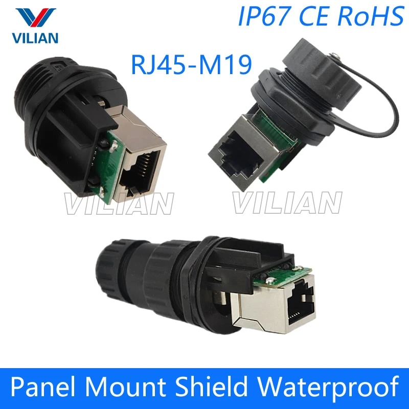 RJ45 Panel Mount Waterproof Connector Outdoor AP Box Metal Shield ...