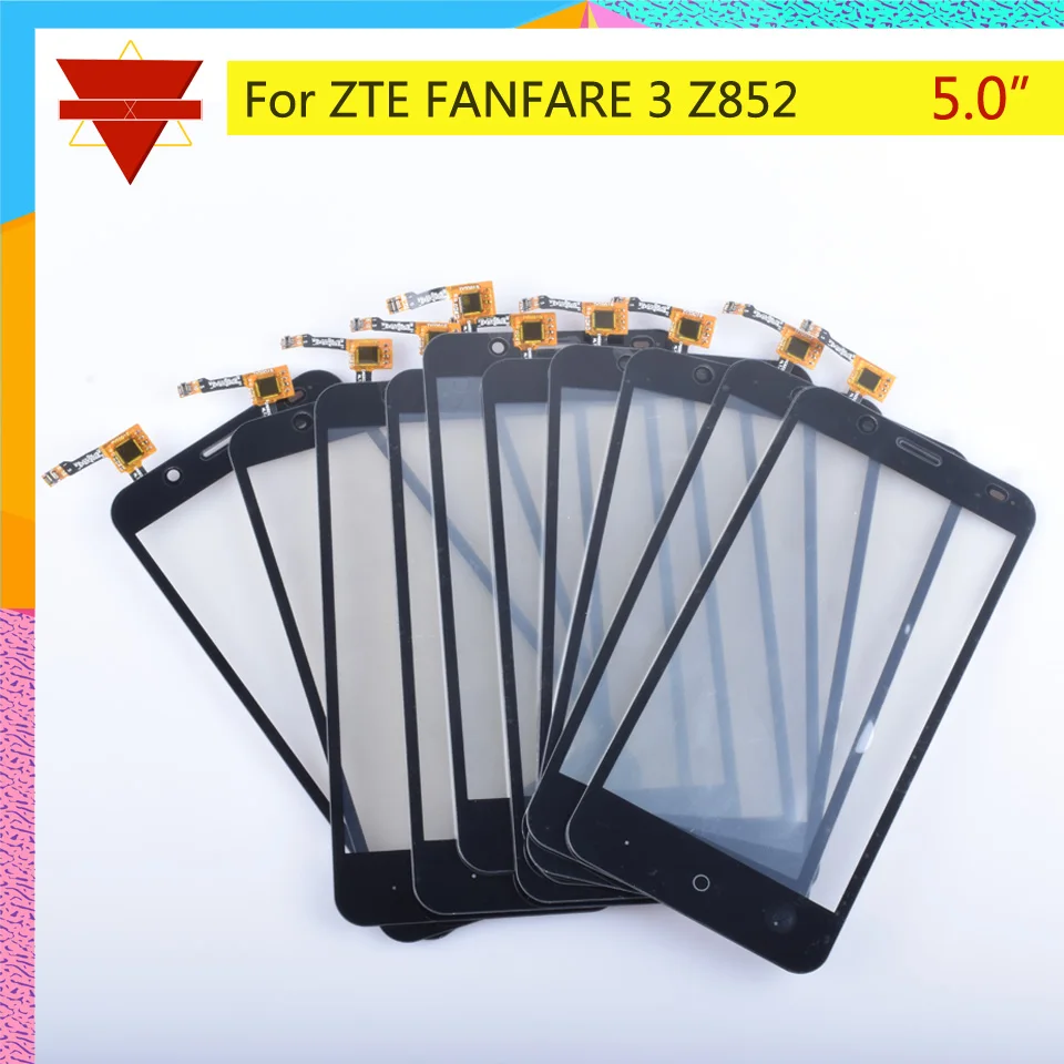 10 teile/los Touchscreen Digitizer Für ZTE FANFARE 3 Z852 Touch Panel Touchscreen Objektiv Front ...