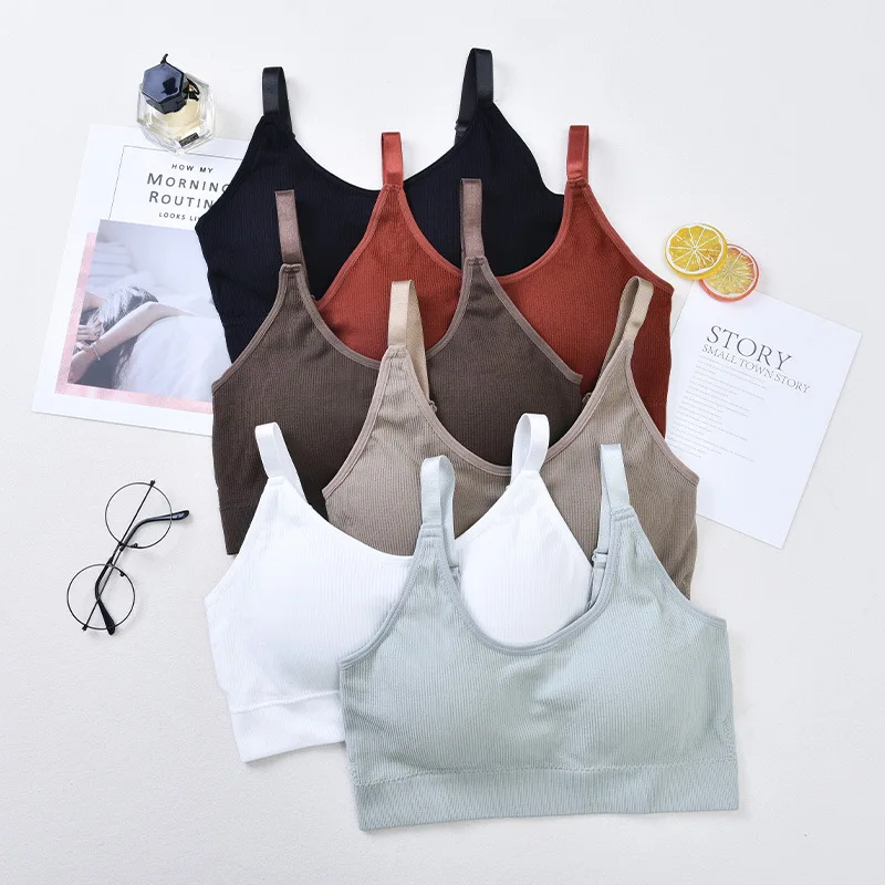 Elastic Gathering Bralette Push Up Bra Summer Anti light Korean Style ...