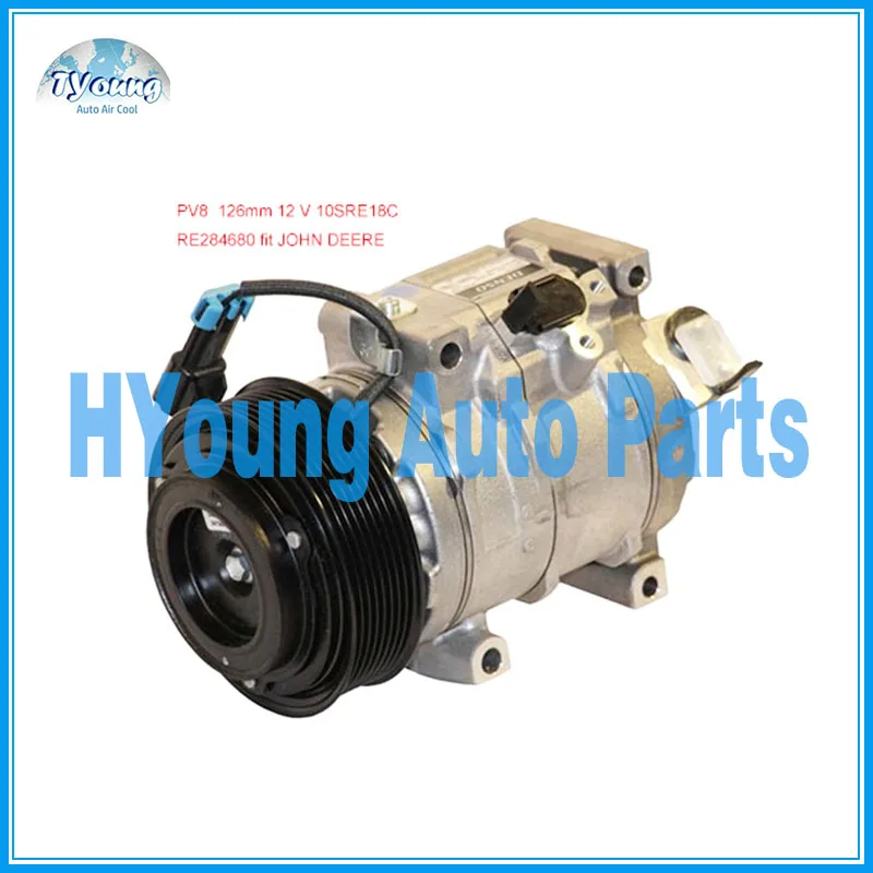 10SRE18C AC Compressor for John Deere 6105D Tractor 10SRE18C RE284680 ...