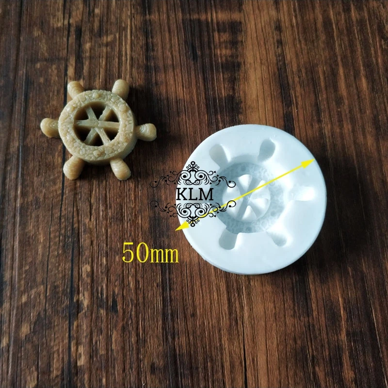 Molde de silicona con timón redondo, decoración artesanal, epoxi ...