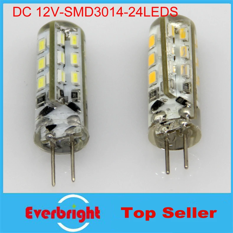 10 pcs/lot SMD 3014 3W DC12V G4 Led Bulb Crystal Lamp 24 Leds 360 Beam ...