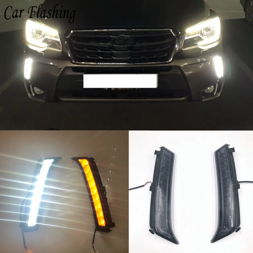 1Set-Car-led-drl-For-Subaru-Forester-2013-2014-2015-2016-2017-2018 ...