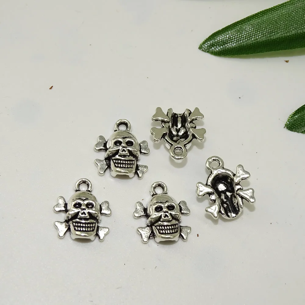 Zinc-Alloy-Metal-Skull-Head-Skeleton-Bead-Skull-Charm-Loose-Spacer ...