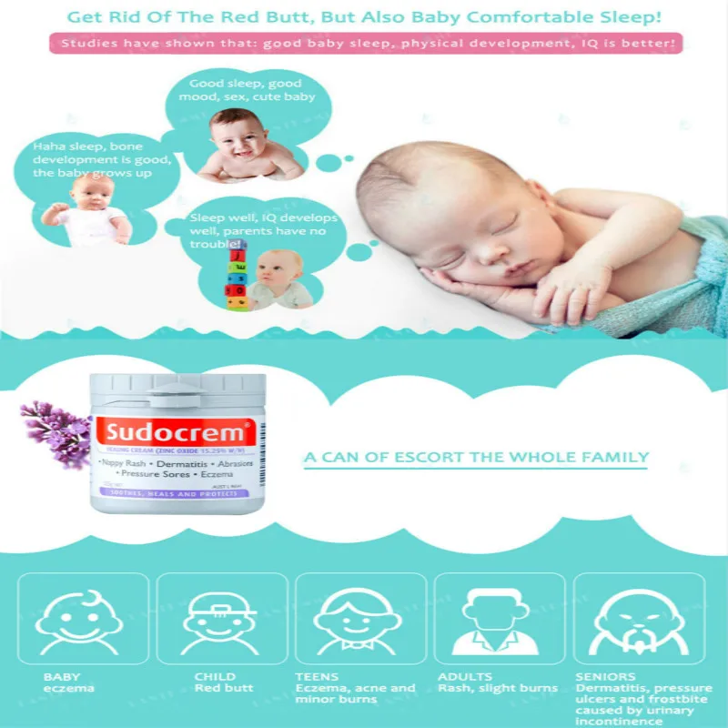 Sudocrem Healing Baby butt body Skin Cream Nappy Rash Eczema Wound ...