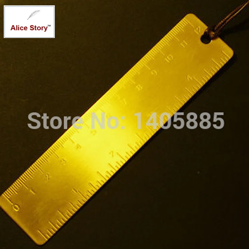 Aliexpress.com : Buy Vintage Brass ruler bookmark double scale cm&inch ...