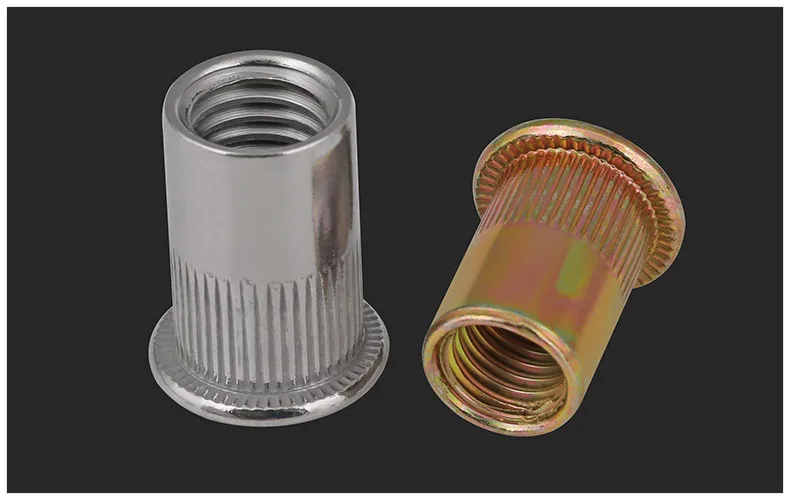 304-stainless-steel-Color-zinc-pull-rivet-nut-pull-cap-Flat-head-column ...