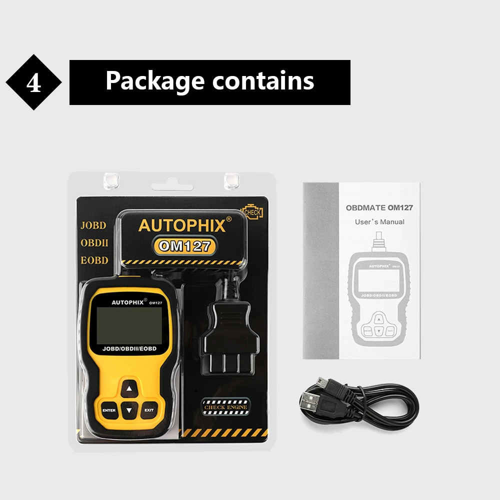Om127 OBD OBD2 сканер автомобильный диагностический инструмент авто ...