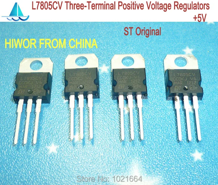 10pcs/lot L7805CV L7805 7805 Three Terminal Positive Voltage Regulators ...