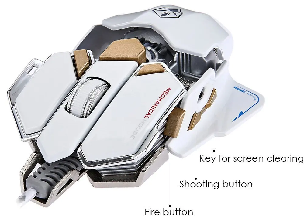 YHR G10 mouse 4000DPI LED Optical Mechanical Gaming Mouse 10 Buttons 1 ...