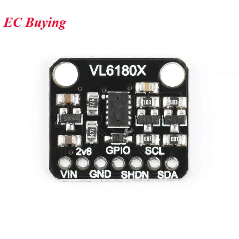 VL6180 VL6180X 범위 측정기 Arduino I2C 인터페이스용 광학 범위 센서 모듈, 3.3V 5V IR 이미 터 ...