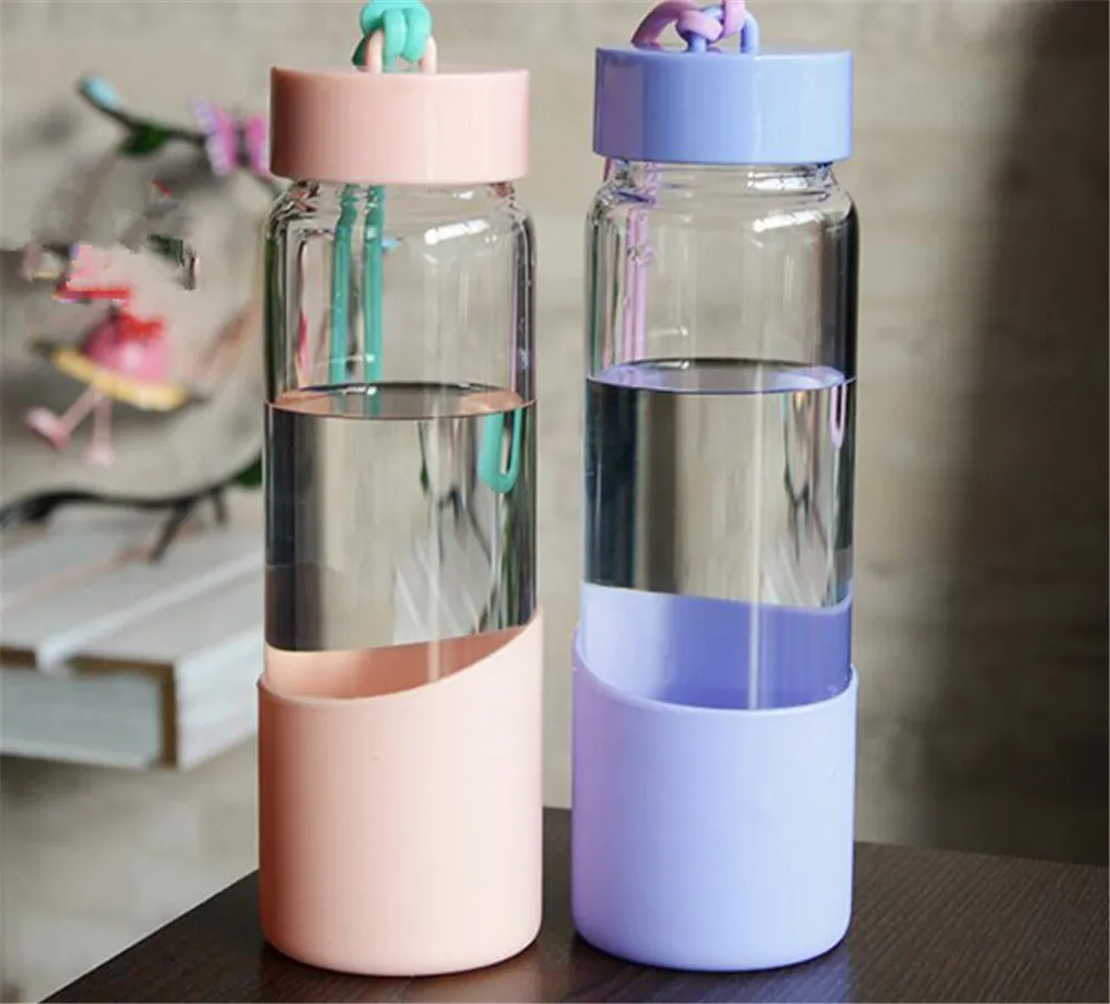 Water Bottle My Glass Water Tumbler With Rope Brief Eco friendly Hiking ...