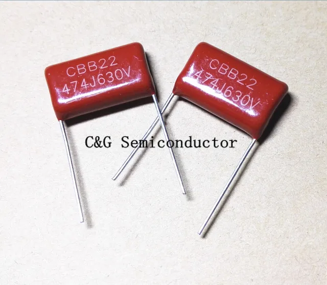 10pcs 630V 474 0.47uF 474J CBB CBB22 P=20MM MPP Metallized ...