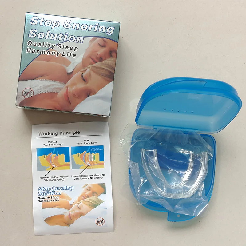 1pcs Stop Snoring Solution Anti Snore Soft Silicone Mouthpiece Apnea