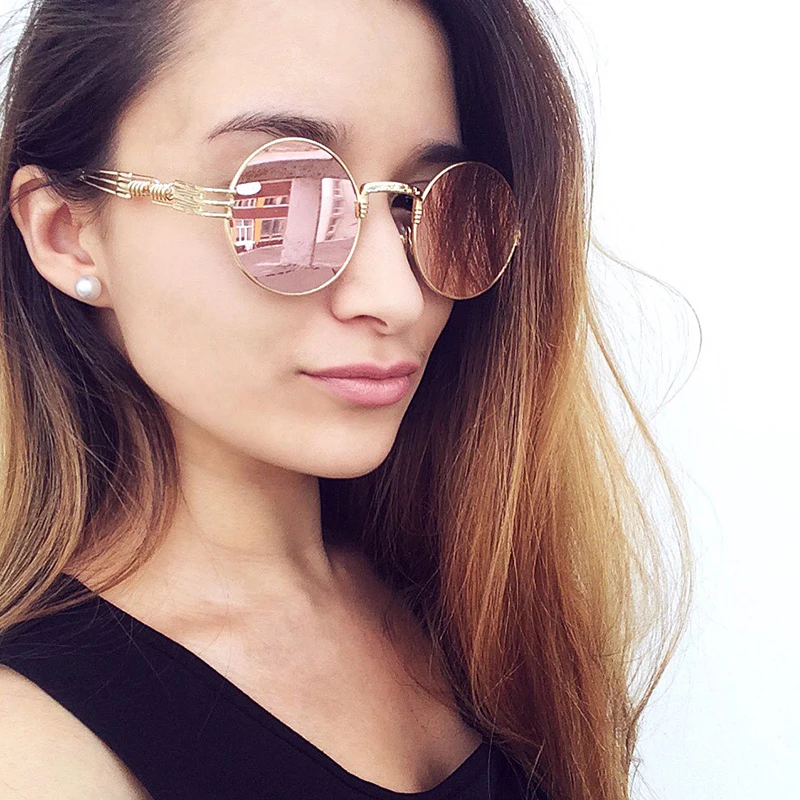 ISummer Gothic Steampunk Sunglasses Men Women Vintage Sunglasses Metal ...