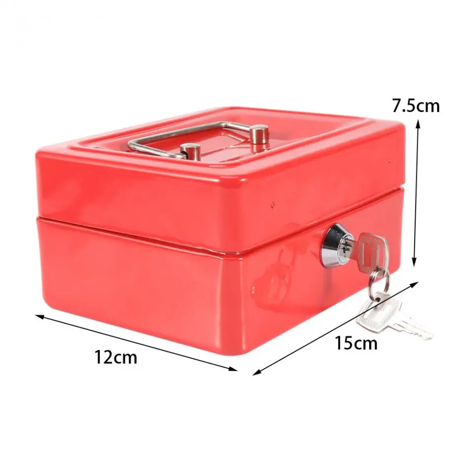 Home Organizador Mini Portable Steel Petty Lock Cash Safe Box For ...