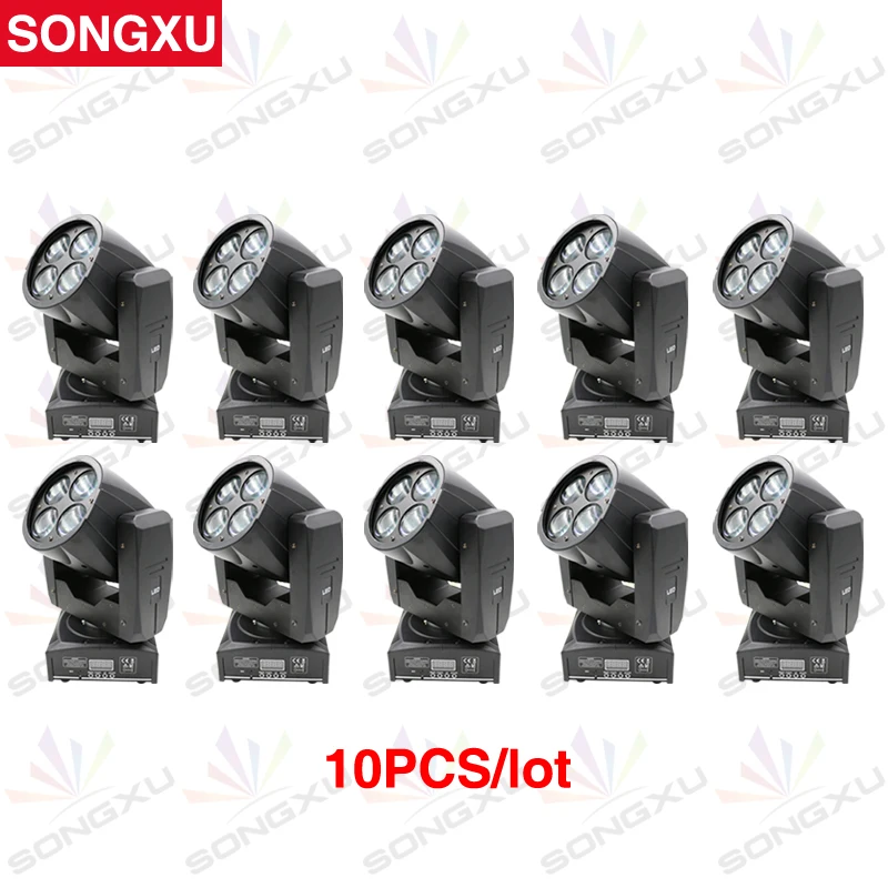 SONGXU miniluz LED de 4x10W con cabezal móvil, lámpara Super Beam con ...