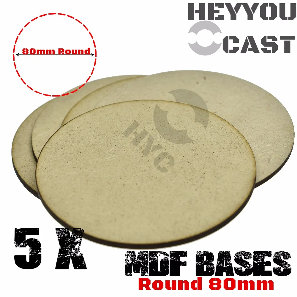 MDF Bases 80mm Round bases Basing Laser Cut Wargames wood|round base ...