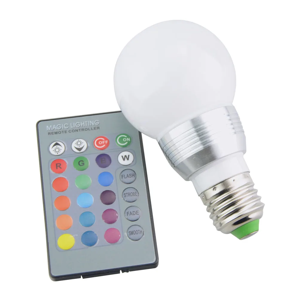 1X E14 3W RGB LED 16 C C Lamp L Bulb + IR R Cl J4Z9 C $0.99 ...