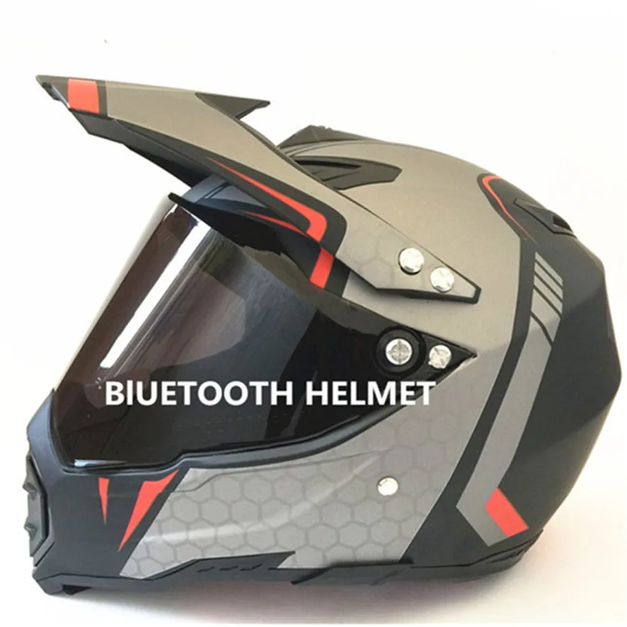 Motorcycle Bluetooth Helmets Full Face Helmet,Built-in Integrated ...