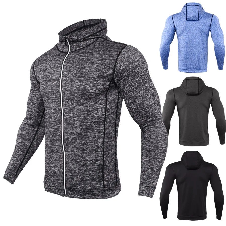 Mens Running Jackets Fitness Sports Coat Soccer Football Training Gym ...