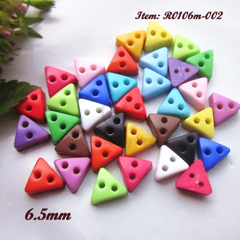 Mini Buttons 144pcs 6.5mm Triangles Tiny Doll Buttons Resin Small ...