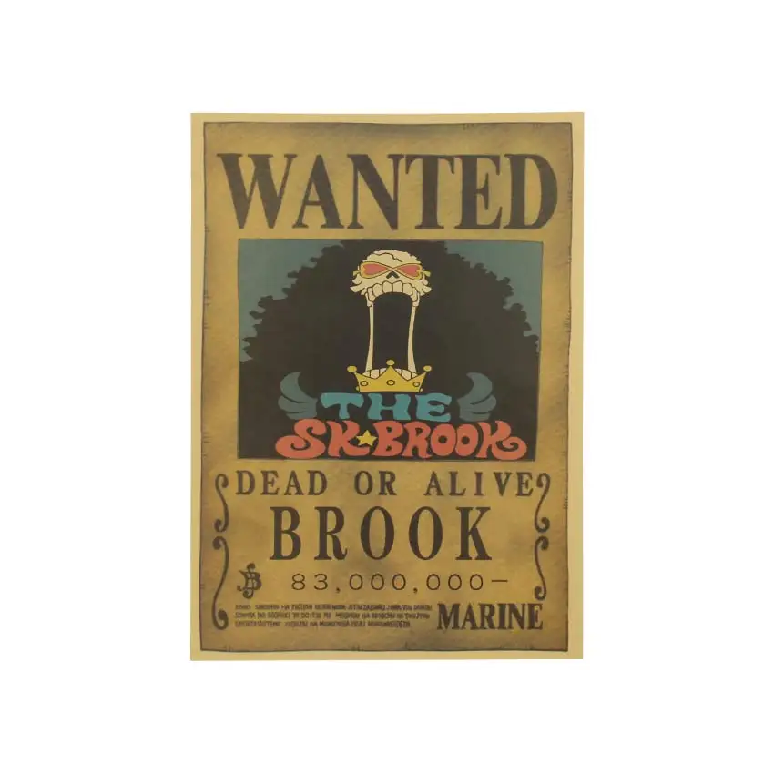 Brook Wanted Poster | Free Shipping Worldwide ! | #1 Fan Shop