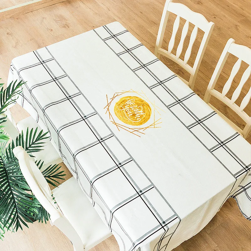 Elegante y Simple Rectangular tela mantel|Manteles| - AliExpress