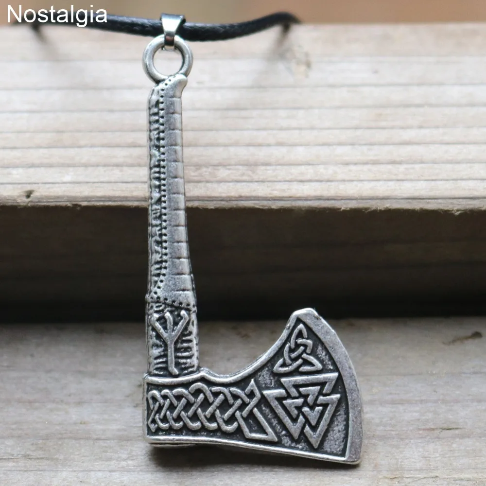 Nostalgia Norse Viking Axe Vegvisir Valknut Slavic Kolovrat Symbol ...