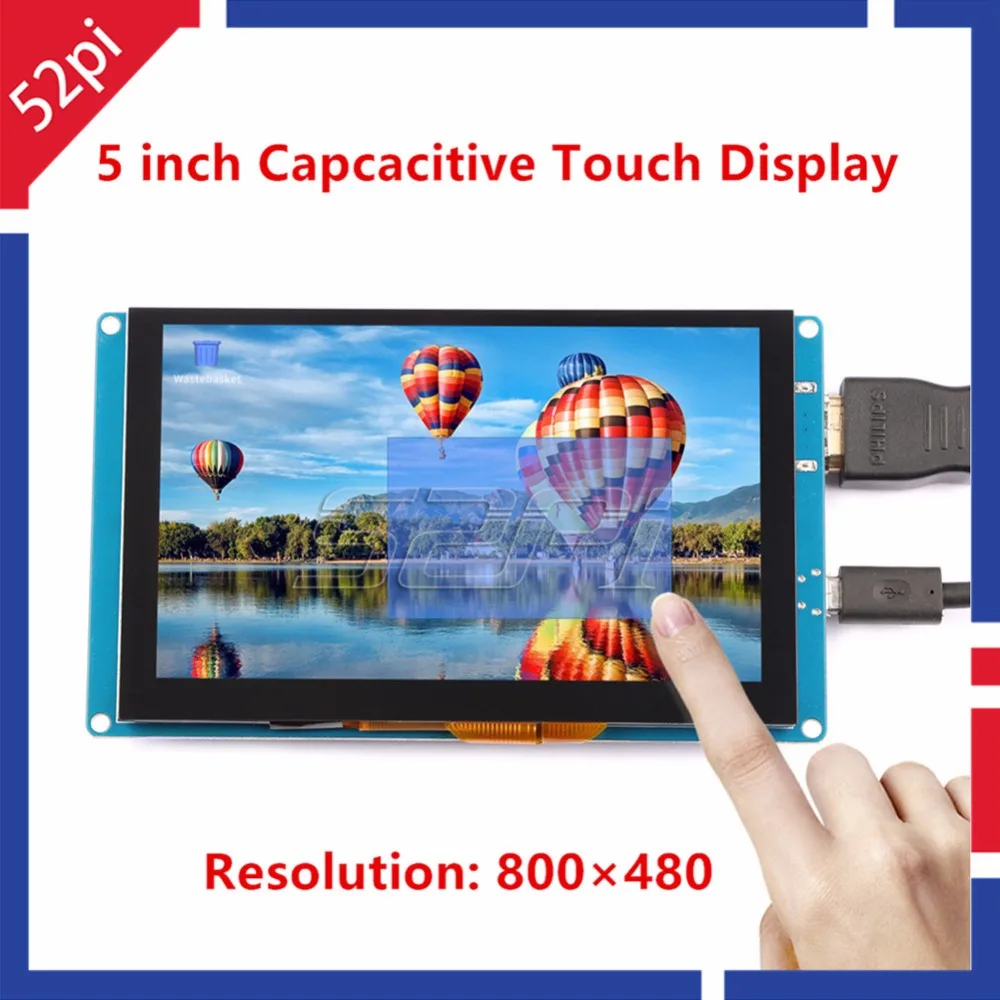 52Pi-5-Inch-800-480-Display-Capacitive-Touch-Screen-Monitor-for ...