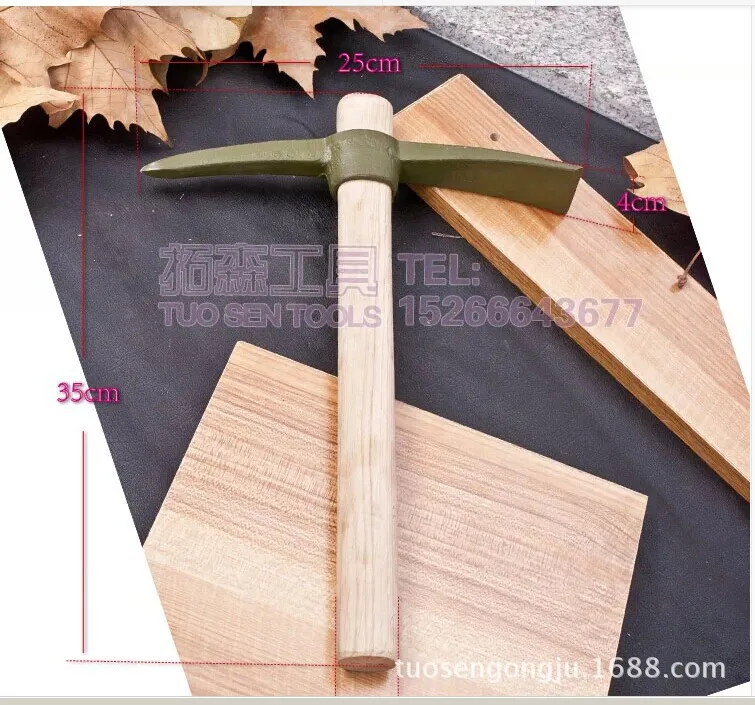 400 Grams Of Small Wooden Handle Small Pickaxe Pick Pickaxe Digging ...