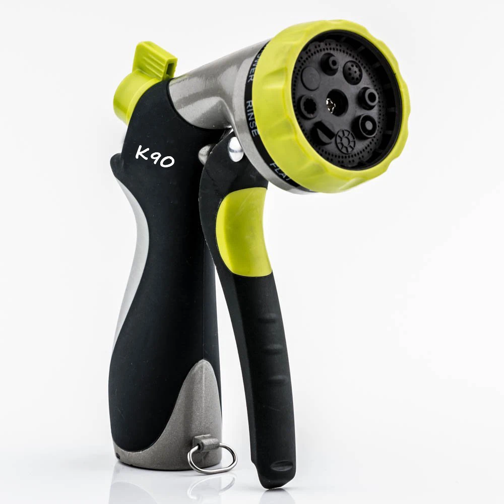 Ulincos K90 Garden Hose Nozzle Water Gun Adjustable 8 Pattern Heavy ...