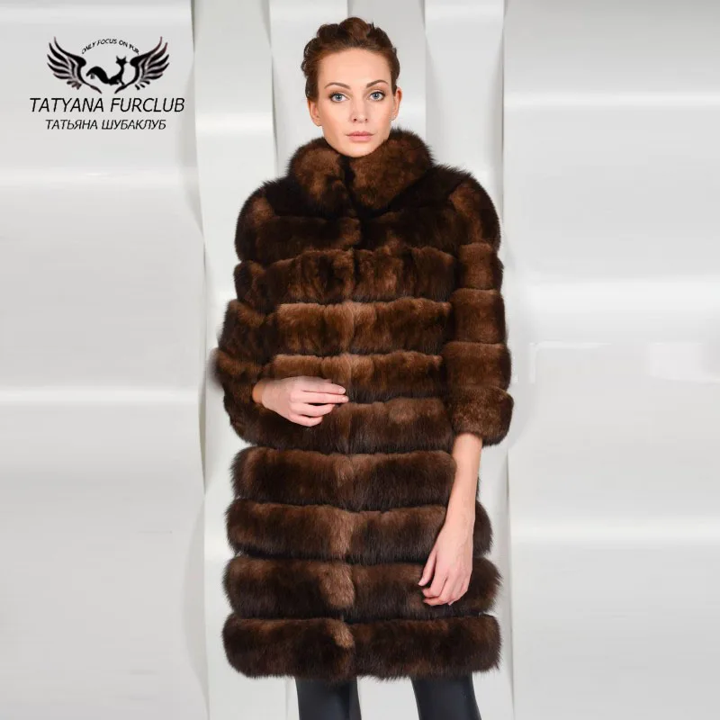 Tatyana Furclub Luxury Fox Fur Coat,100% Real Value Natural Fur Coat ...