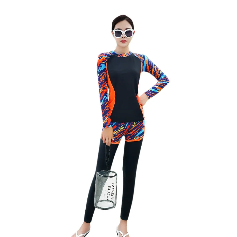 2019 Full Body Rash Guards Swimwear Women Long Sleeve Swimsuit Surfing