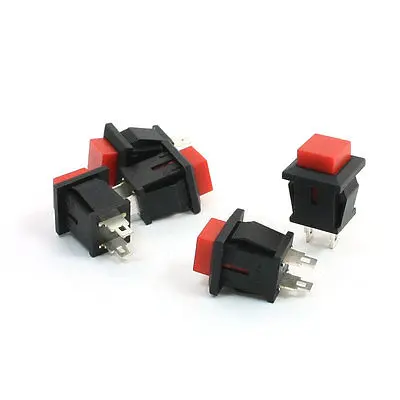 AC250V 1A Square Head Momentary Panel Mount Push Button Switch SPST ...