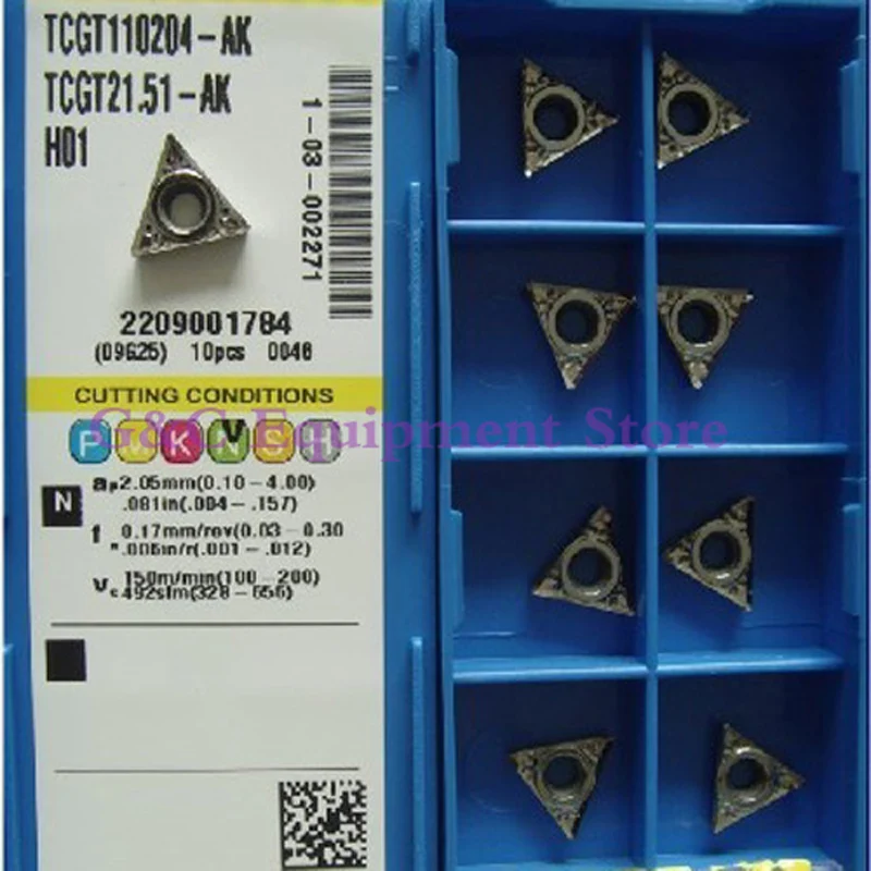 10PCS/LOT TCGT110204 AK H01 TCGT21.51 AK CNC INSERT TCGT110204AK H01 ...