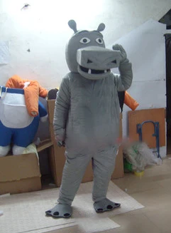 Cartoon Madagascar Penguin, Zebra, River Horse, Hippopotamus And Lion ...