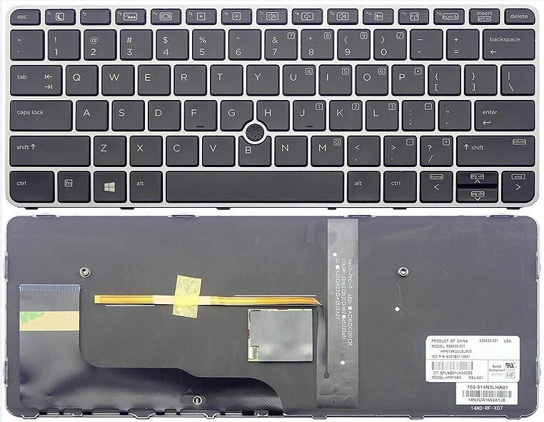 Seattle Mall for HP elitebook 725 G3 820 828 Keyboard Spanish silver ...