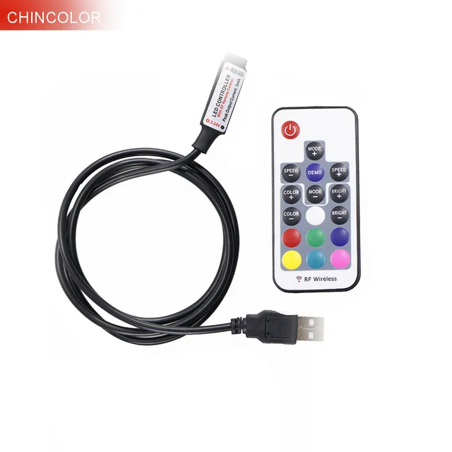 5v Rgb Led Controller Mini Usb Led Controller 4pin Remote 12a 5 24v Rf