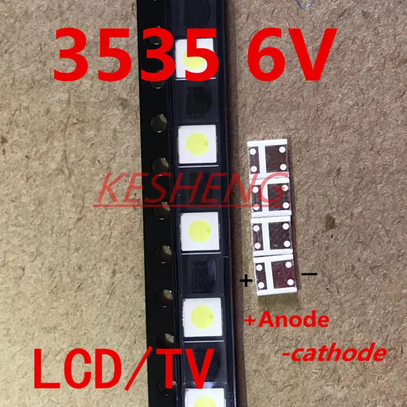 100pcs 2W 6V 3535 TV Backlight LED 3V SMD Diodes Cool White LCD TV ...