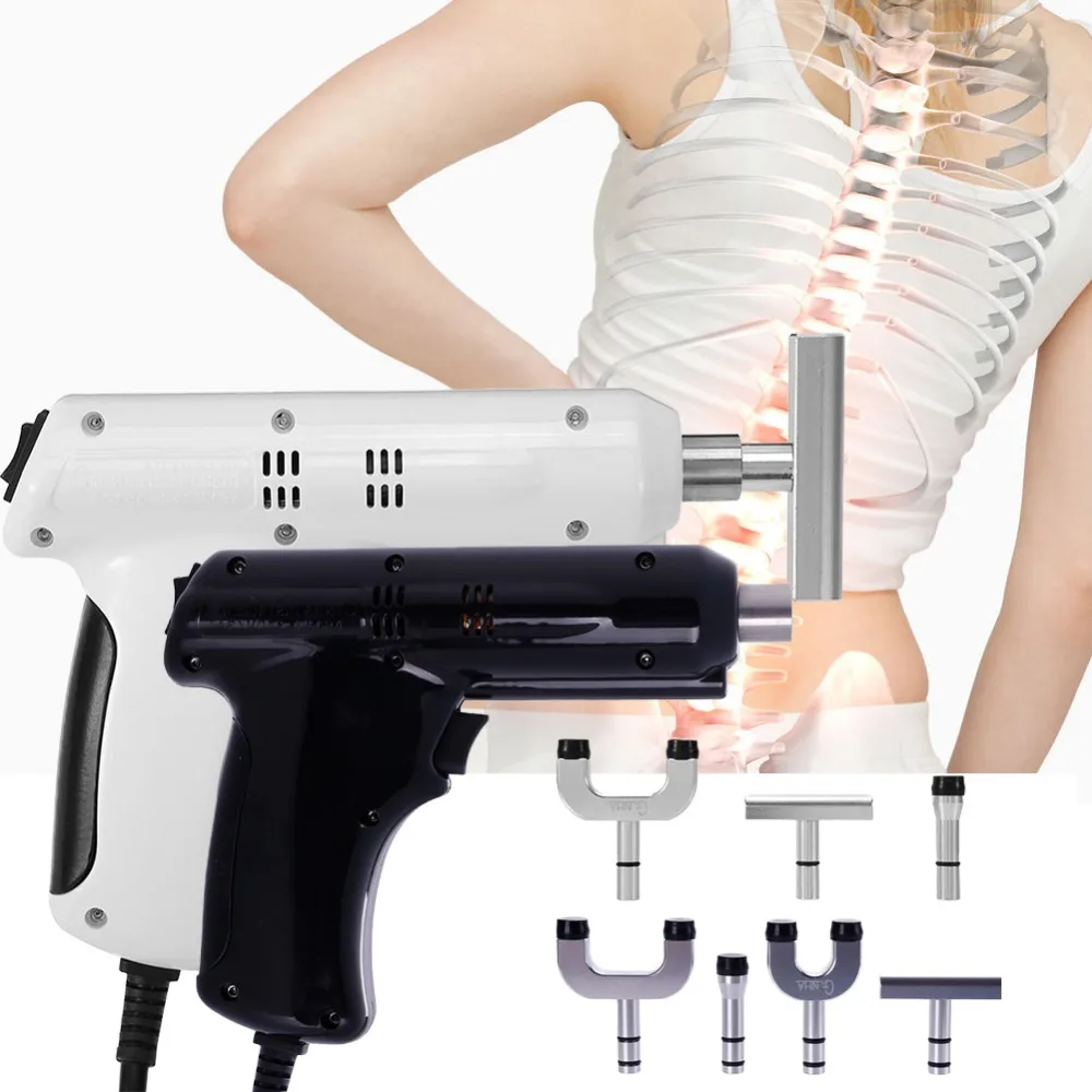 Pro Chiropractic Tool Electric Spine Adjusting Corrector Therapy Spine Massager 4 Heads Us Plug