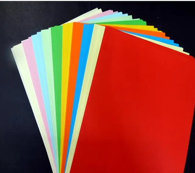 100pcs 10 colors A4 Copy Paper Craft Folding Papers Handmade DIY ...