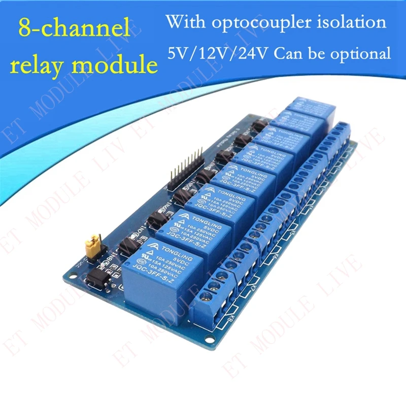 1pcs With Optocoupler 8 Channel 8-channel Relay Module Relay Control ...